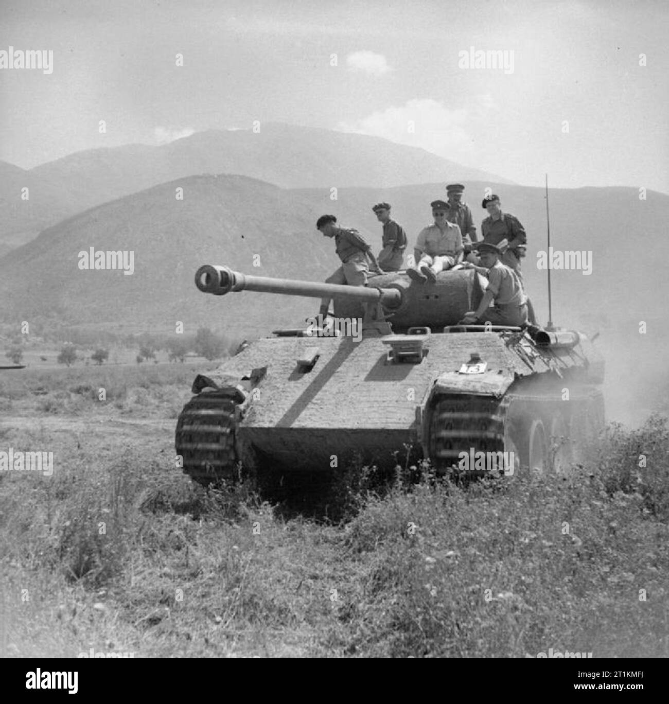 The British Army in Italy 1944 General Leese and other officers ride on ...