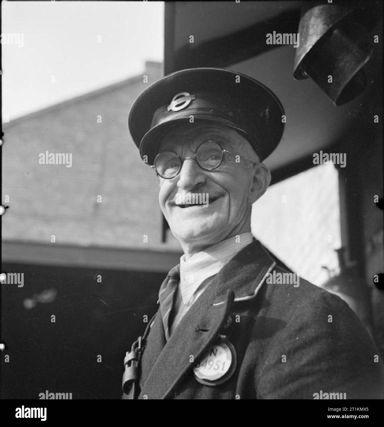London Buses in Wartime, England, 1941 London bus conductor George ...