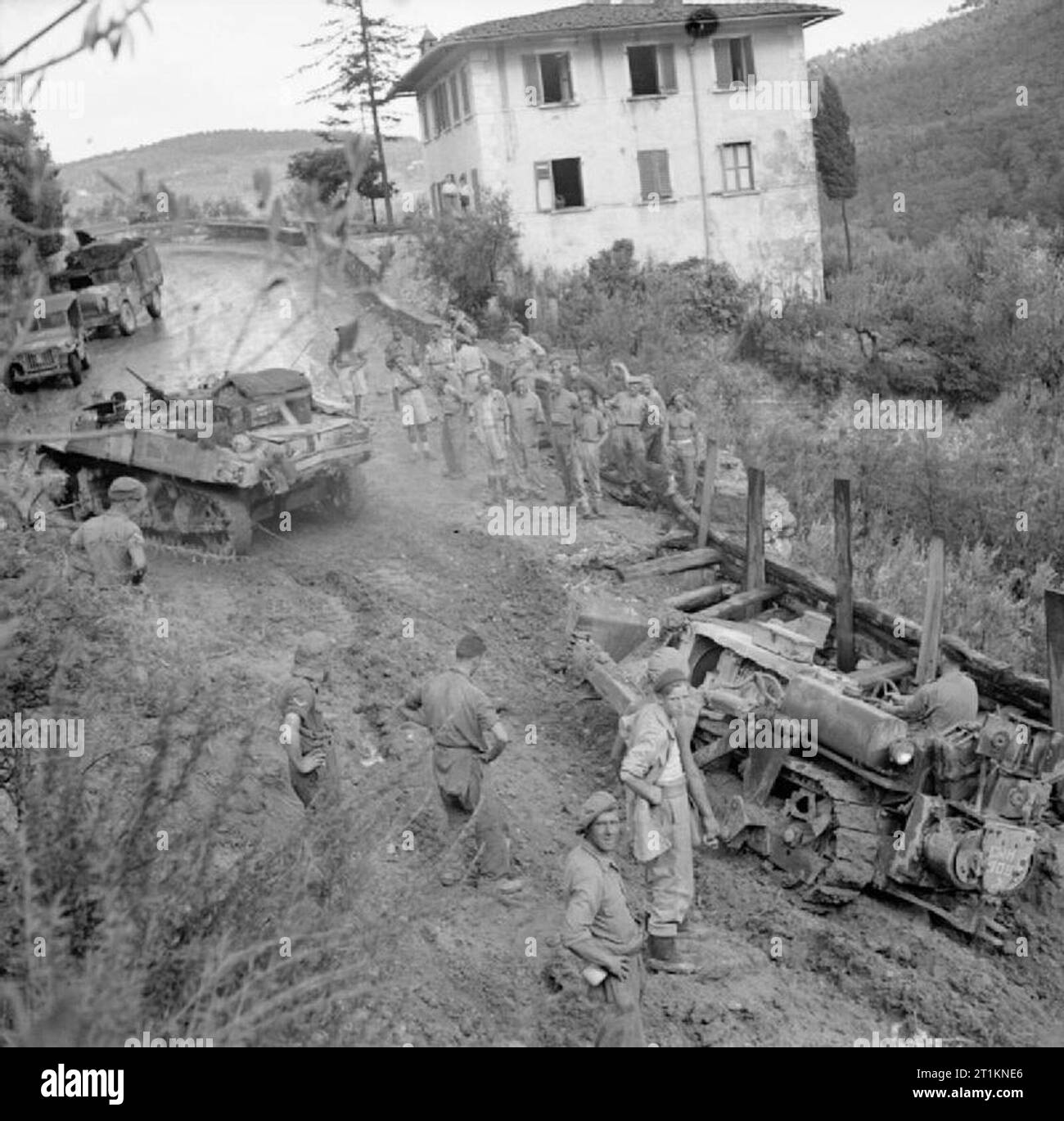 The British Army in Italy 1944 A turretless Stuart reconnaissance tank ...