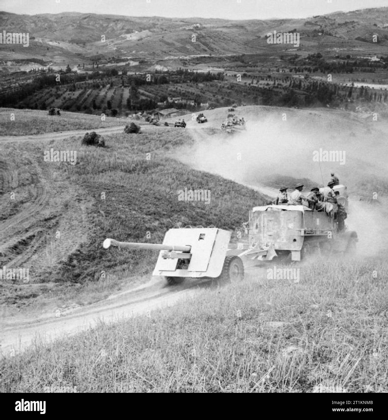 The British Army in Italy 1944 A 17pdr anti-tank gun and half-track of ...