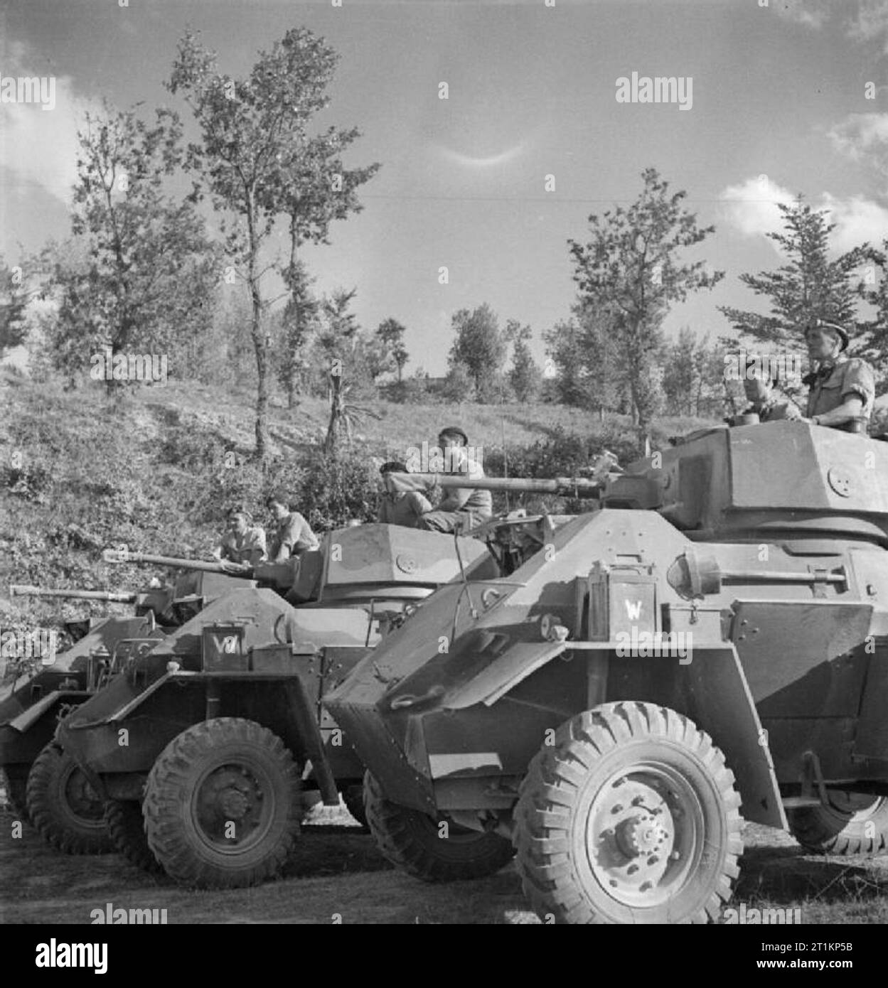 The British Army in Italy 1944 The three Humber armoured cars of 8th ...