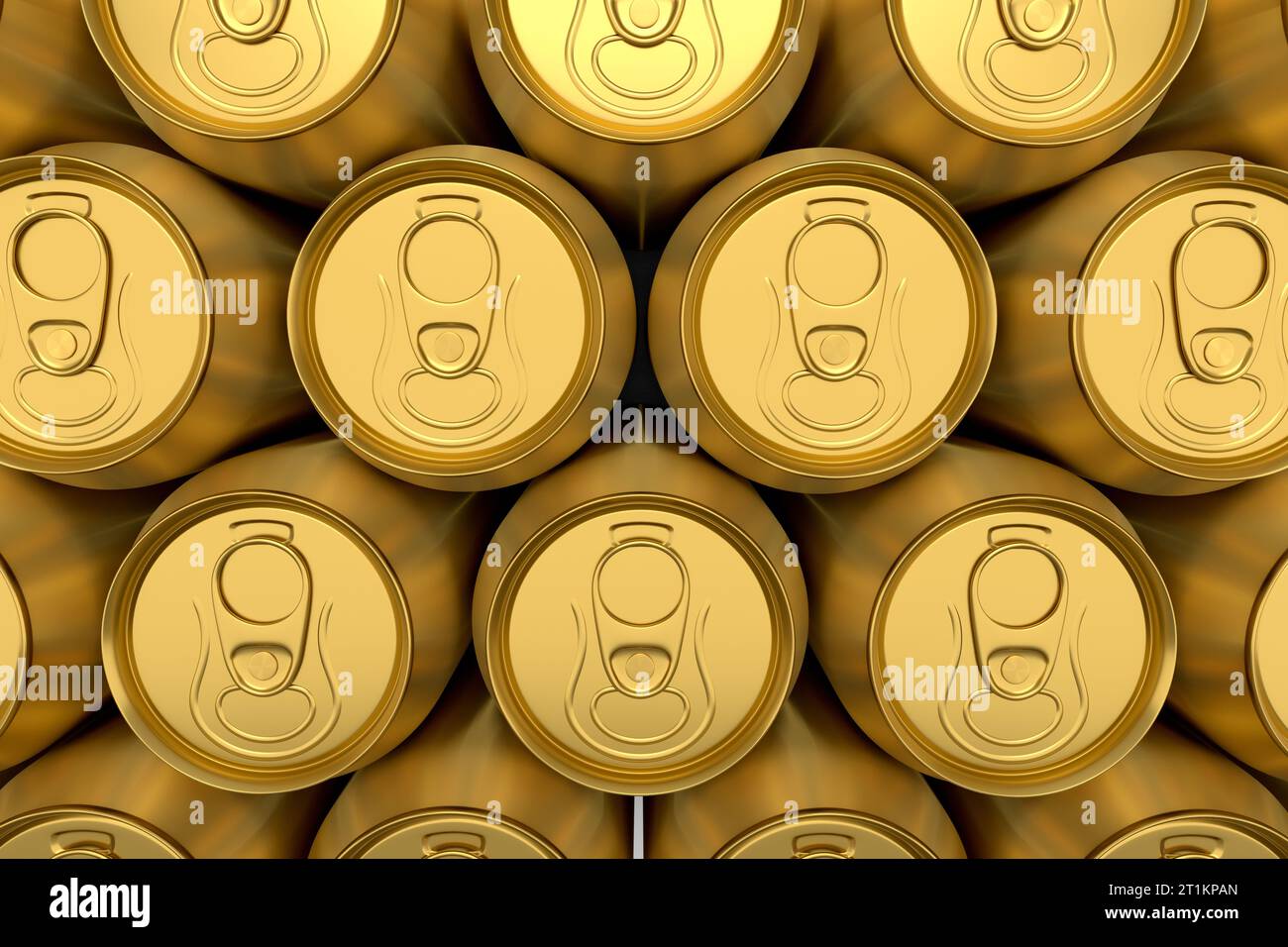Group of aluminum beer or soda cans on white background. 3D render ...