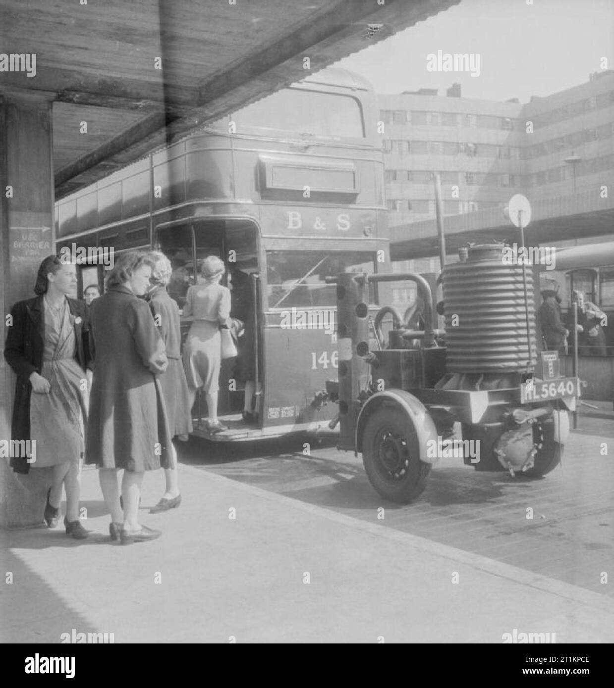 Petrol Substitutes in USE For Public Transport in Leeds, England C 1943 ...