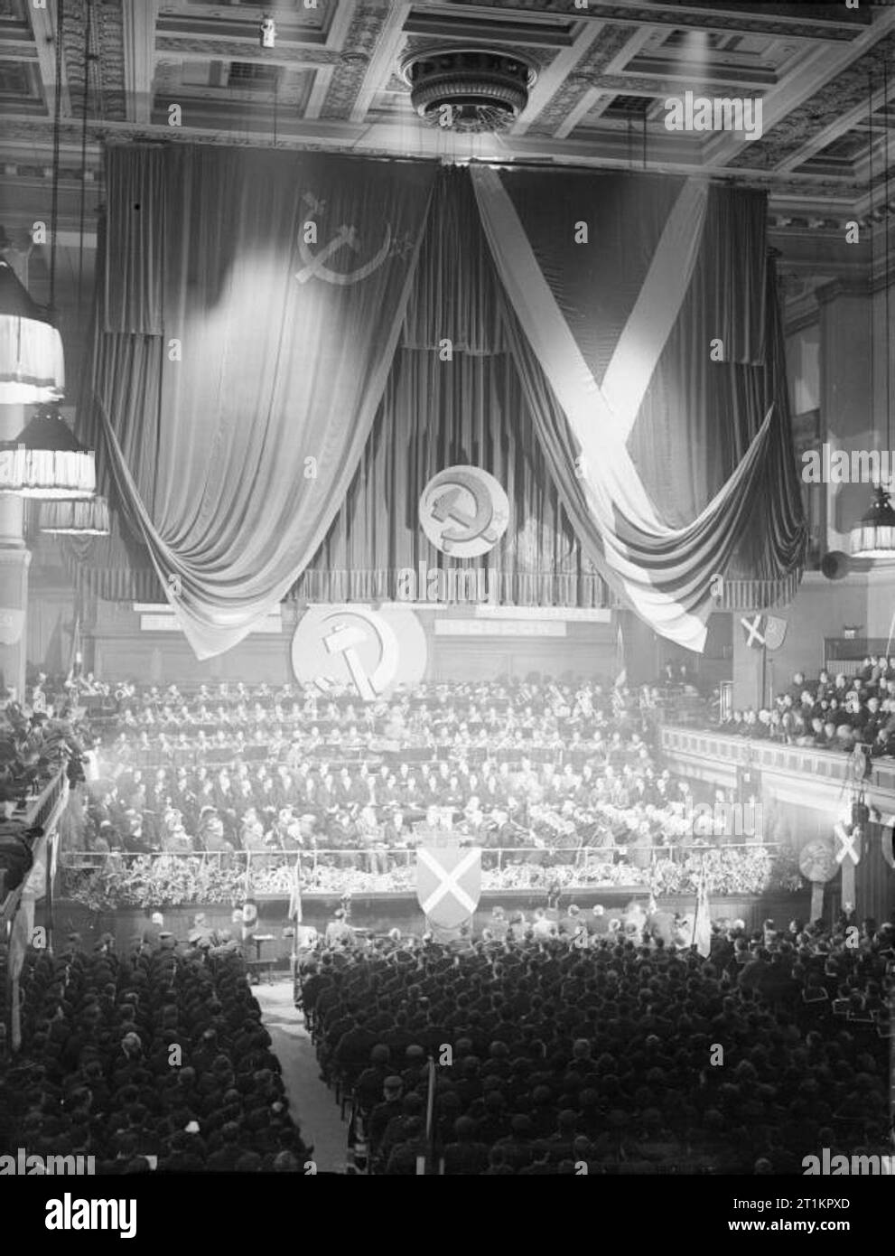 Red Army Day Celebrations, London, England, UK, February 1943 A general ...