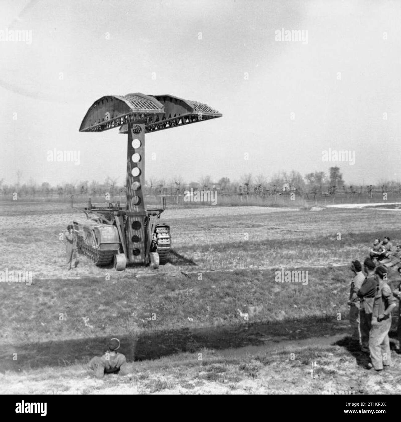 The British Army in Italy 1945 A Churchill bridgelayer of 51st Royal ...