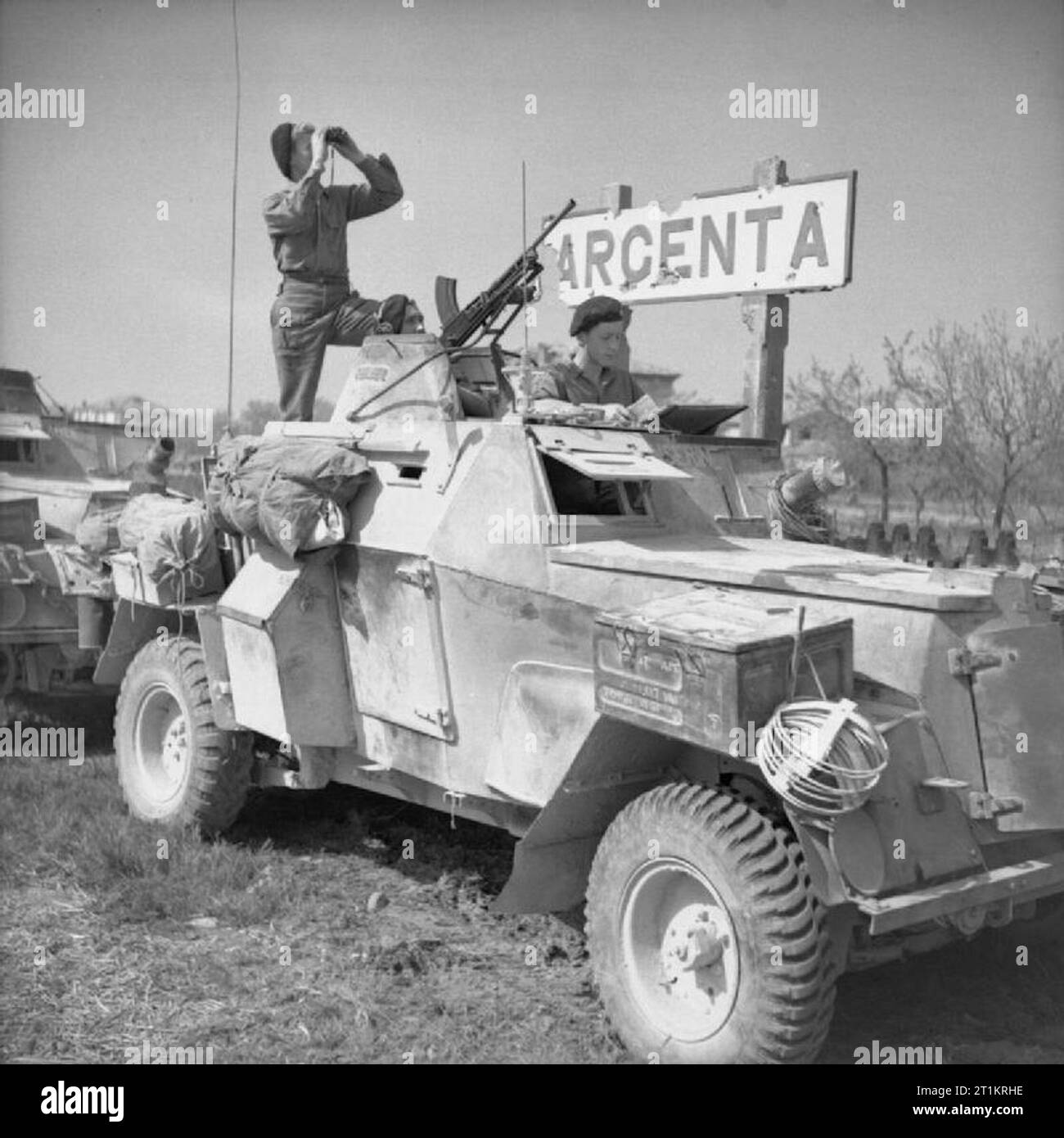 The British Army in Italy 1945 Humber light reconnaissance cars of 56th ...