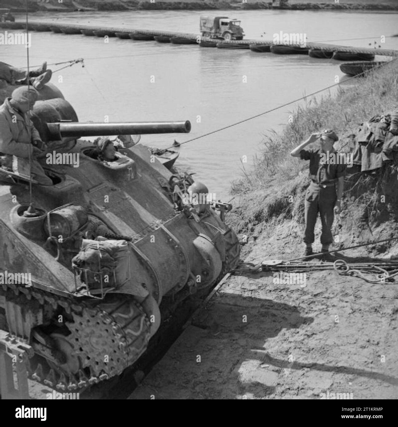 The British Army in Italy 1945 A Sherman artillery observation tank ...