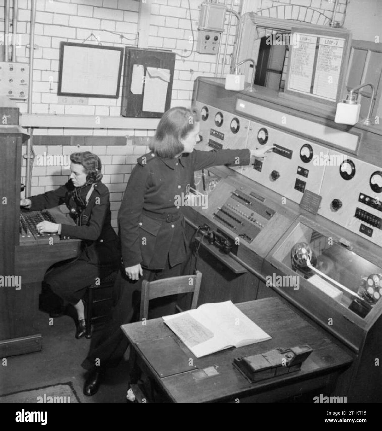 Fire brigade control room Black and White Stock Photos & Images - Alamy