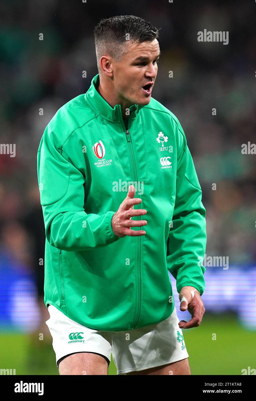 Irelands Johnny Sexton Warming Up Prior To Kick Off Before The Rugby
