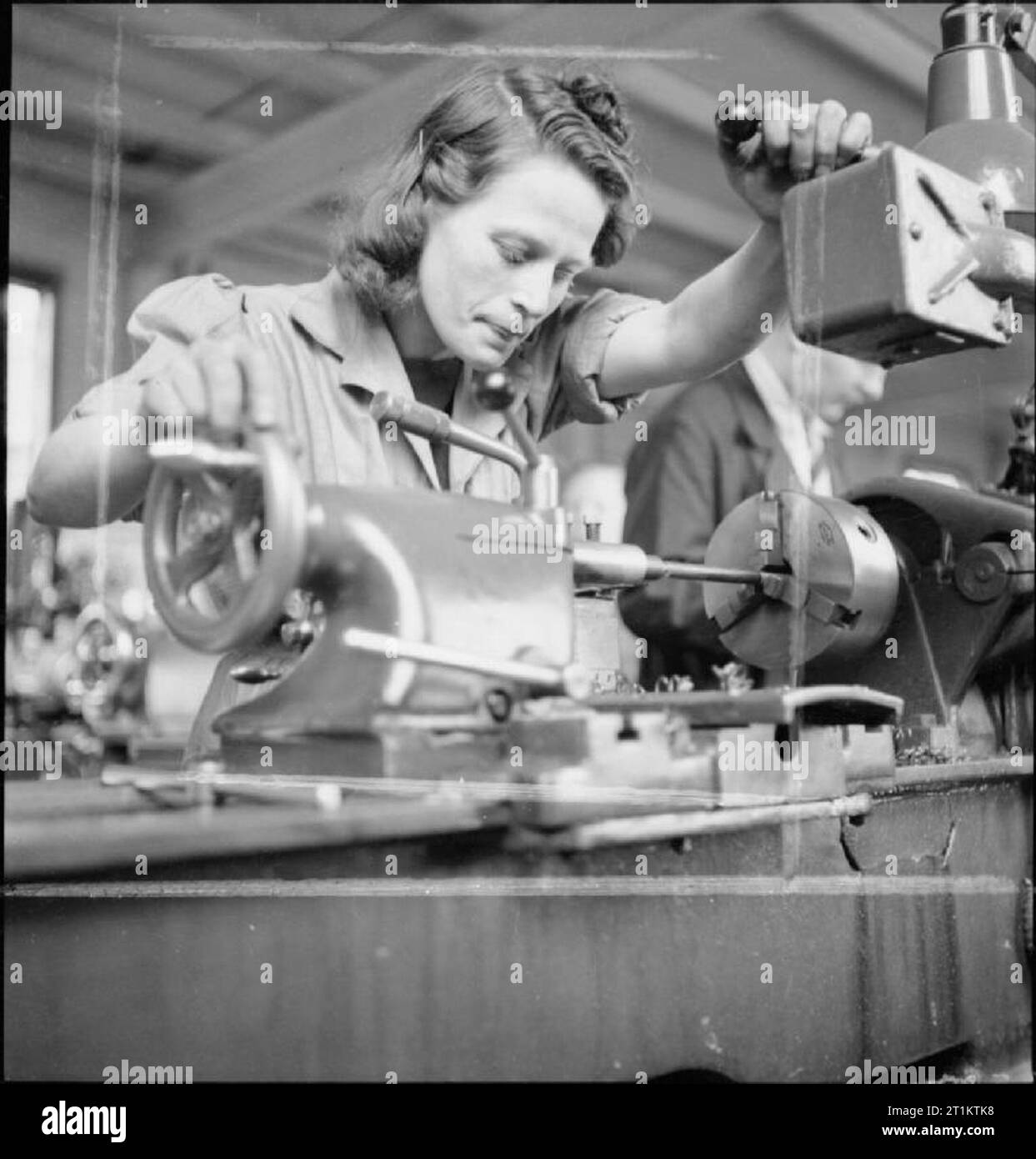 Training For War Work- Chiswick Polytechnic, Turnham Green, 1941 Mary Devlin, aged 20, is ...