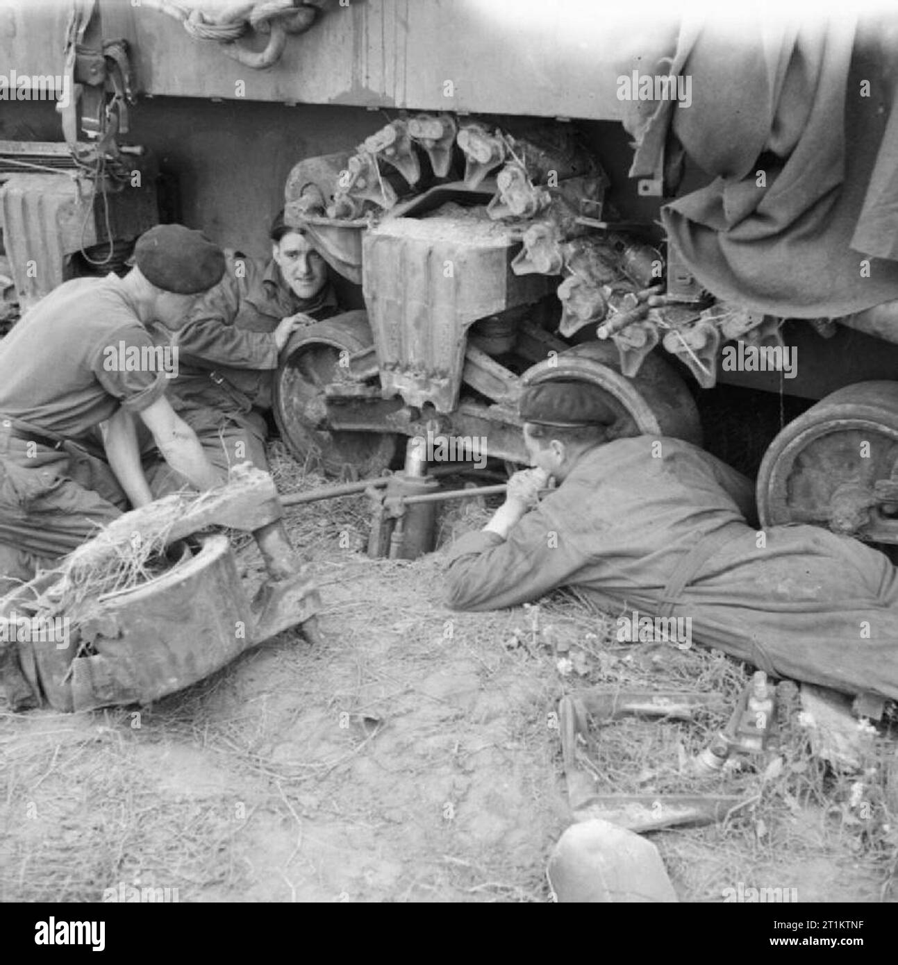 The British Army in Normandy 1944 The crew of a Sherman tank of the ...