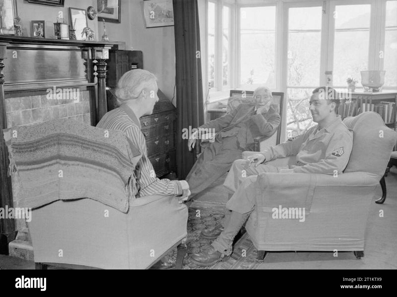 US Troops Billeted in British Homes Sergeant Robert Ceci is billeted ...