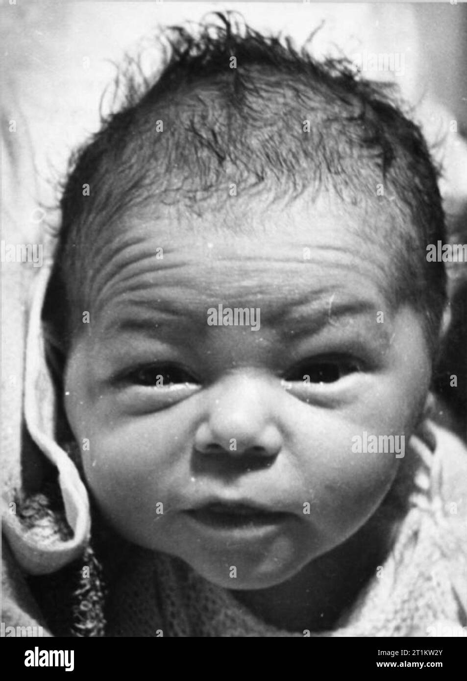 An Expectant Mother in Wartime, London, England, March 1940 A close-up ...