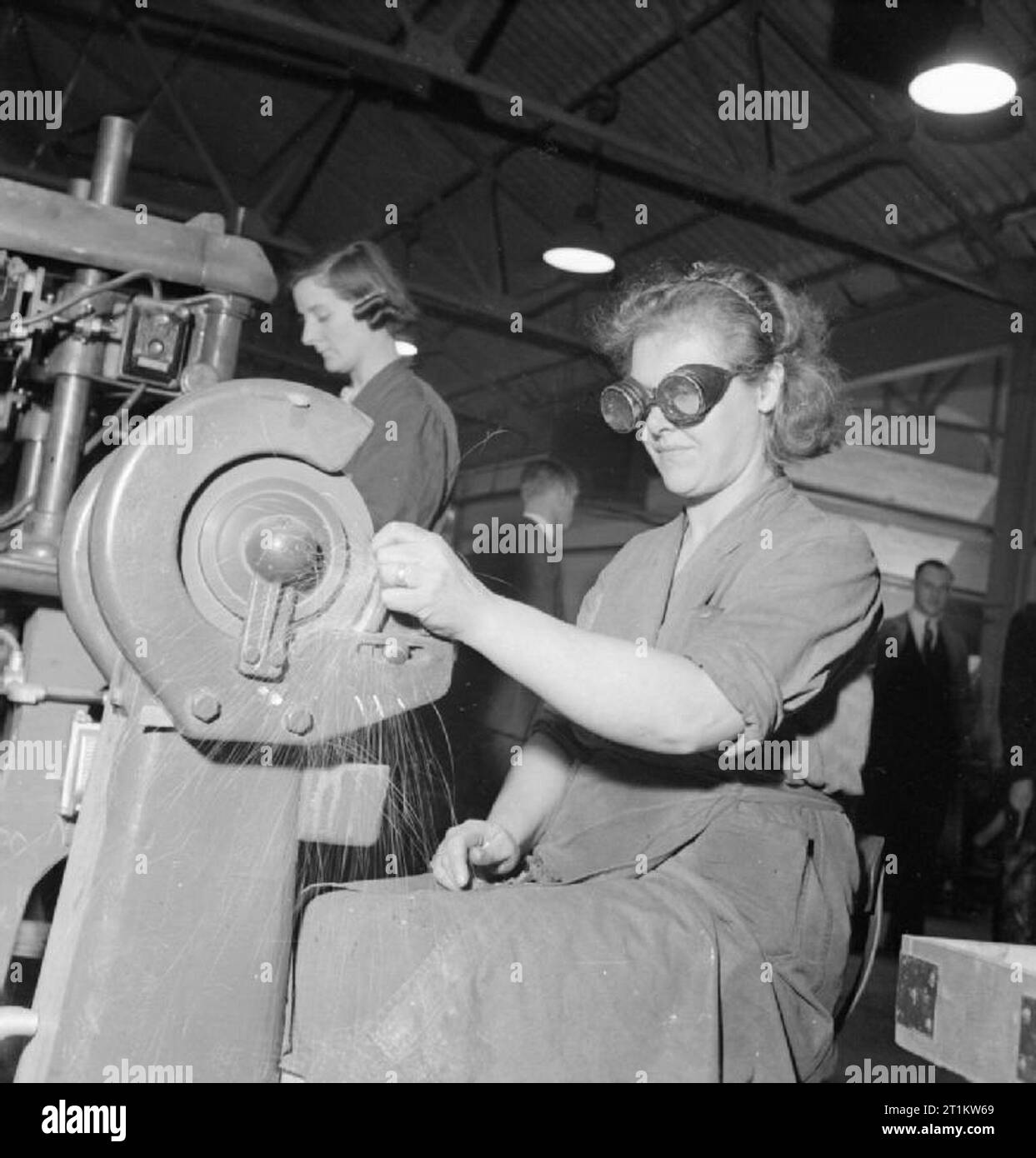 War Industry- Sten Gun Production, UK, c 1942 Mrs Penny Ferringer wears ...