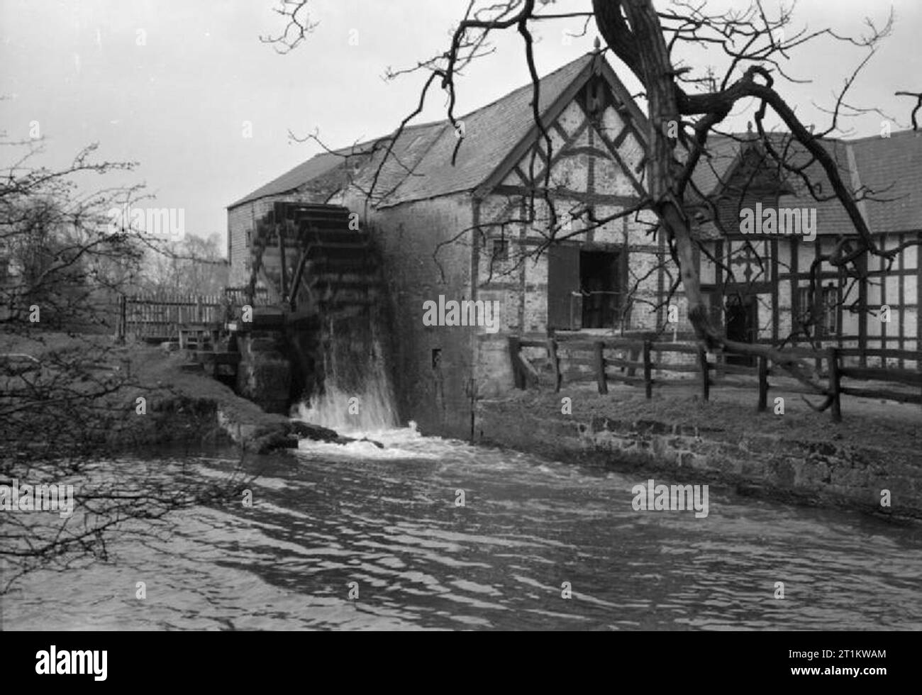 Water wheel wales Black and White Stock Photos & Images - Alamy
