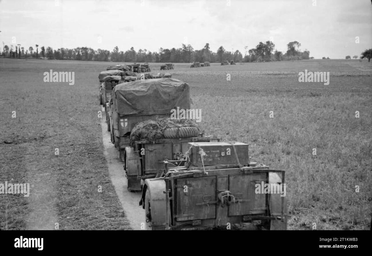 The British Army in Normandy 1944 Softskin vehicles of 4th Armoured ...