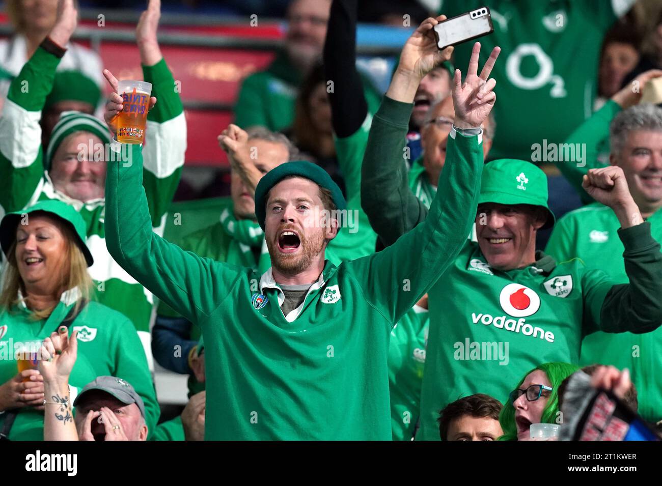 Ireland fans before the Rugby World Cup 2023 quarter final match at ...