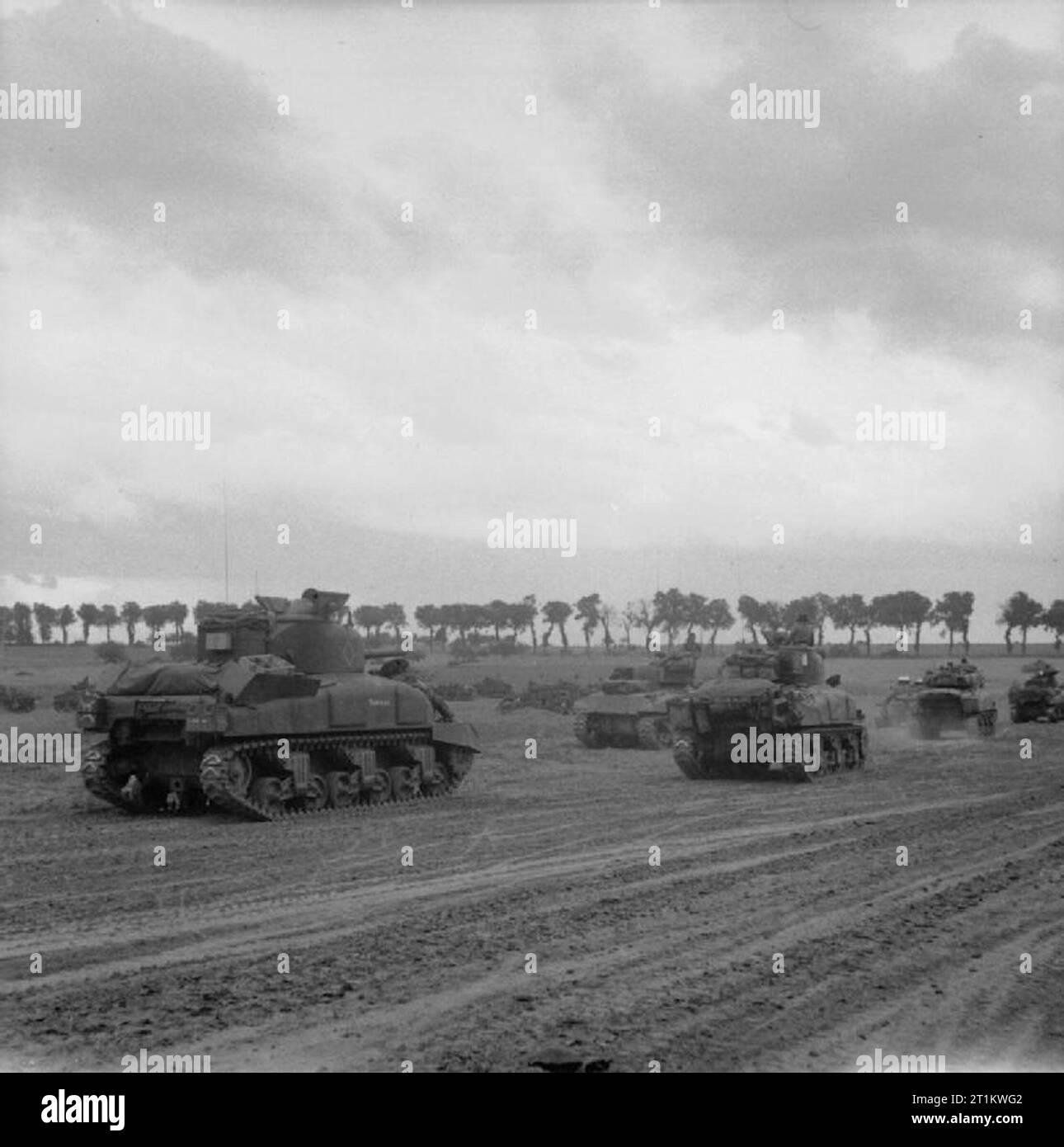 The British Army in Normandy 1944 Sherman tanks of 29th Armoured ...