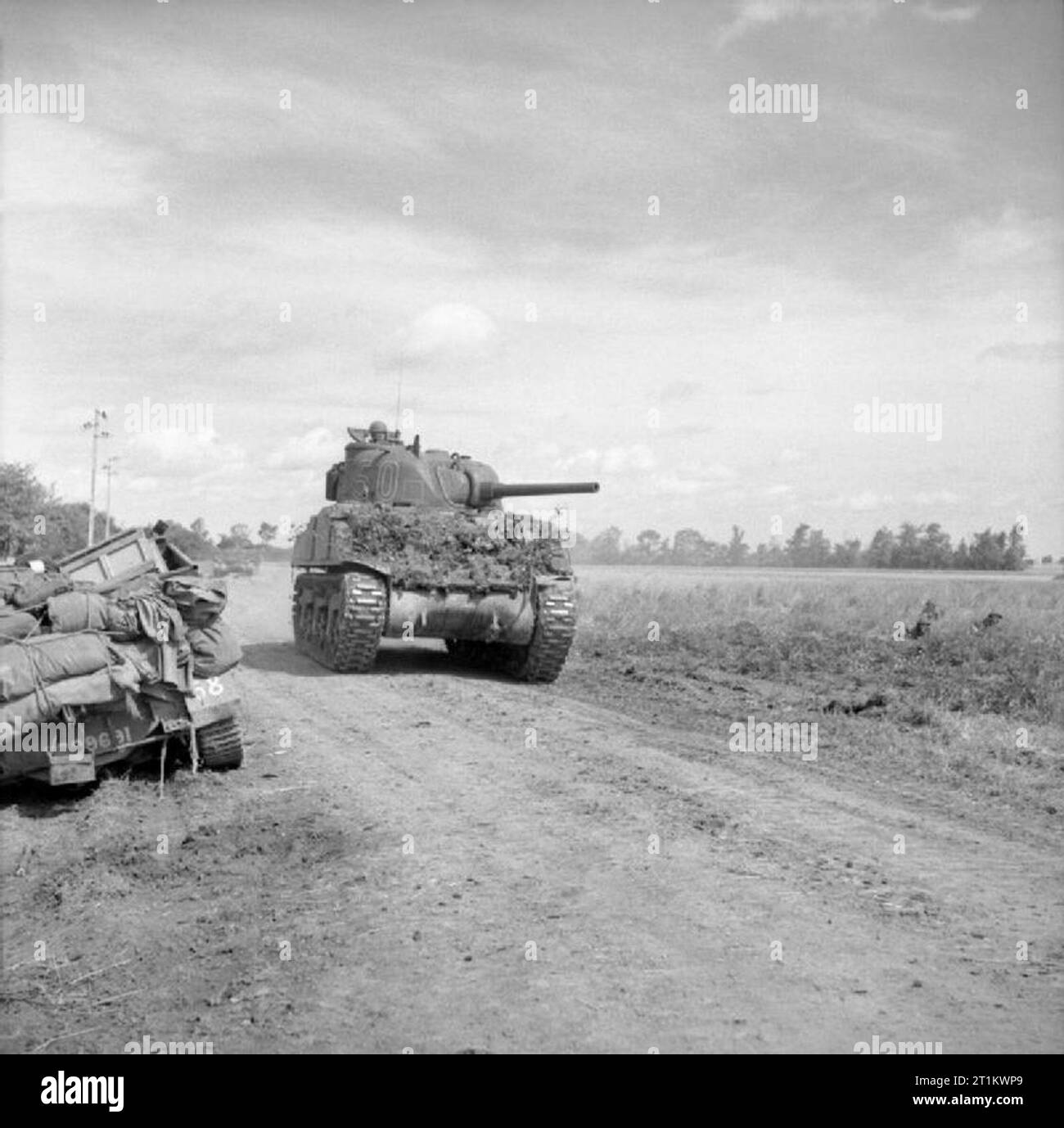 The British Army in Normandy 1944 A Sherman tank of the 4/7th Dragoon ...