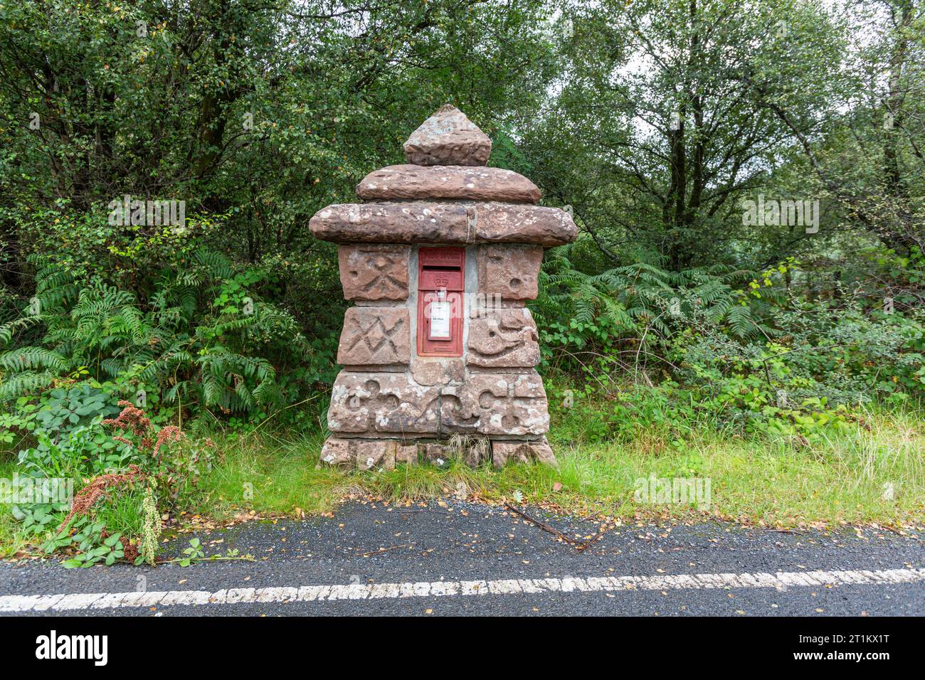 Decorated Pillar Box , Ayrshire , Isle Of Arran, Firth of Clyde ...