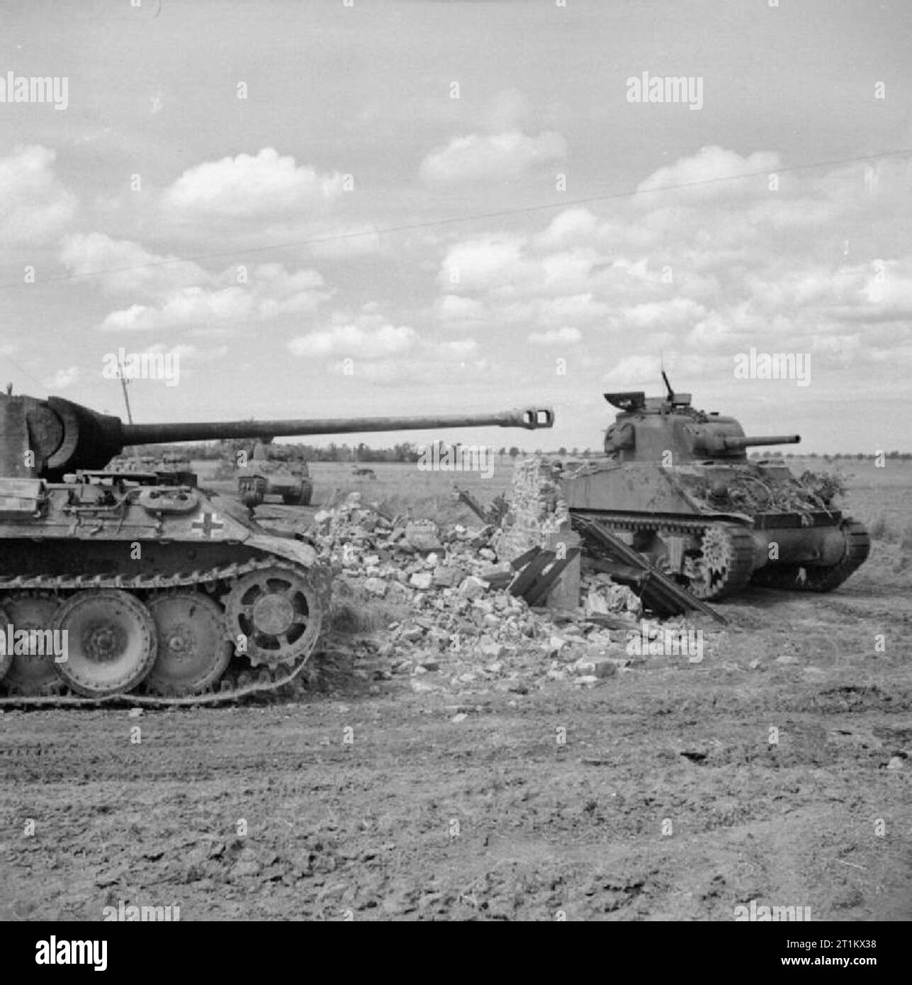 The British Army in Normandy 1944 A Sherman tank of 24th Lancers, 8th ...