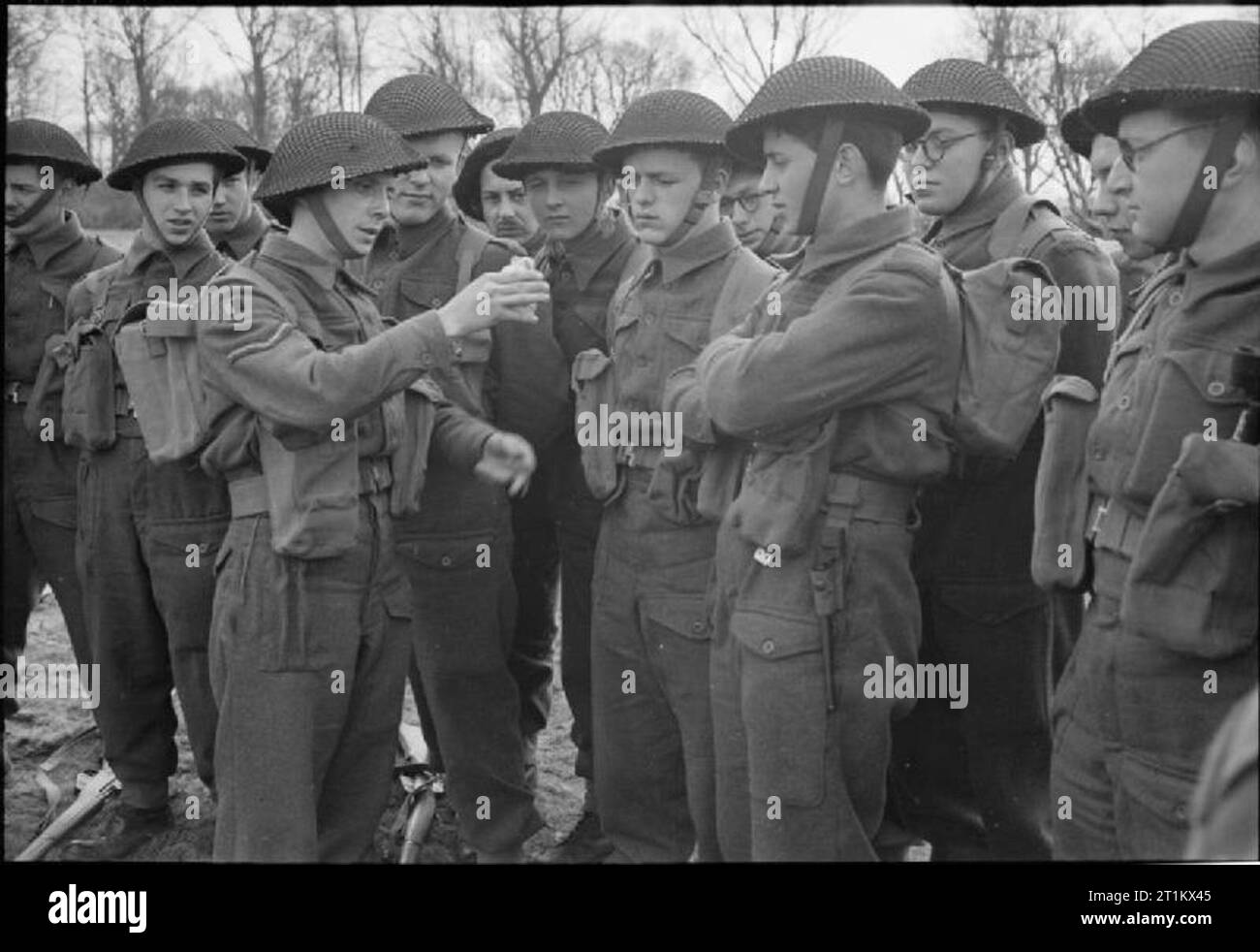 Belgian Commandos in Training, UK, 1945 A Lance Corporal demonstrates ...