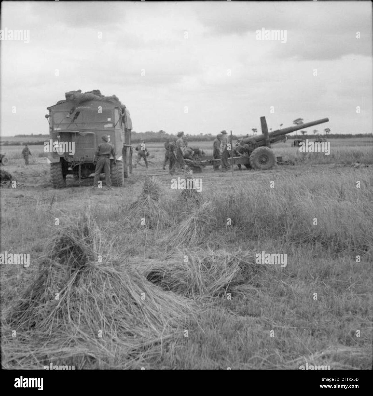The British Army in Normandy 1944 AEC Matador artillery tractor and 5.5 ...