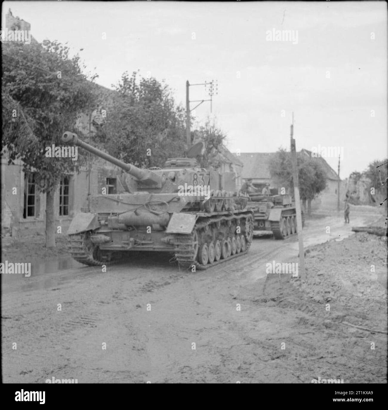 The British Army in Normandy 1944 A Cromwell ARV towing a captured ...