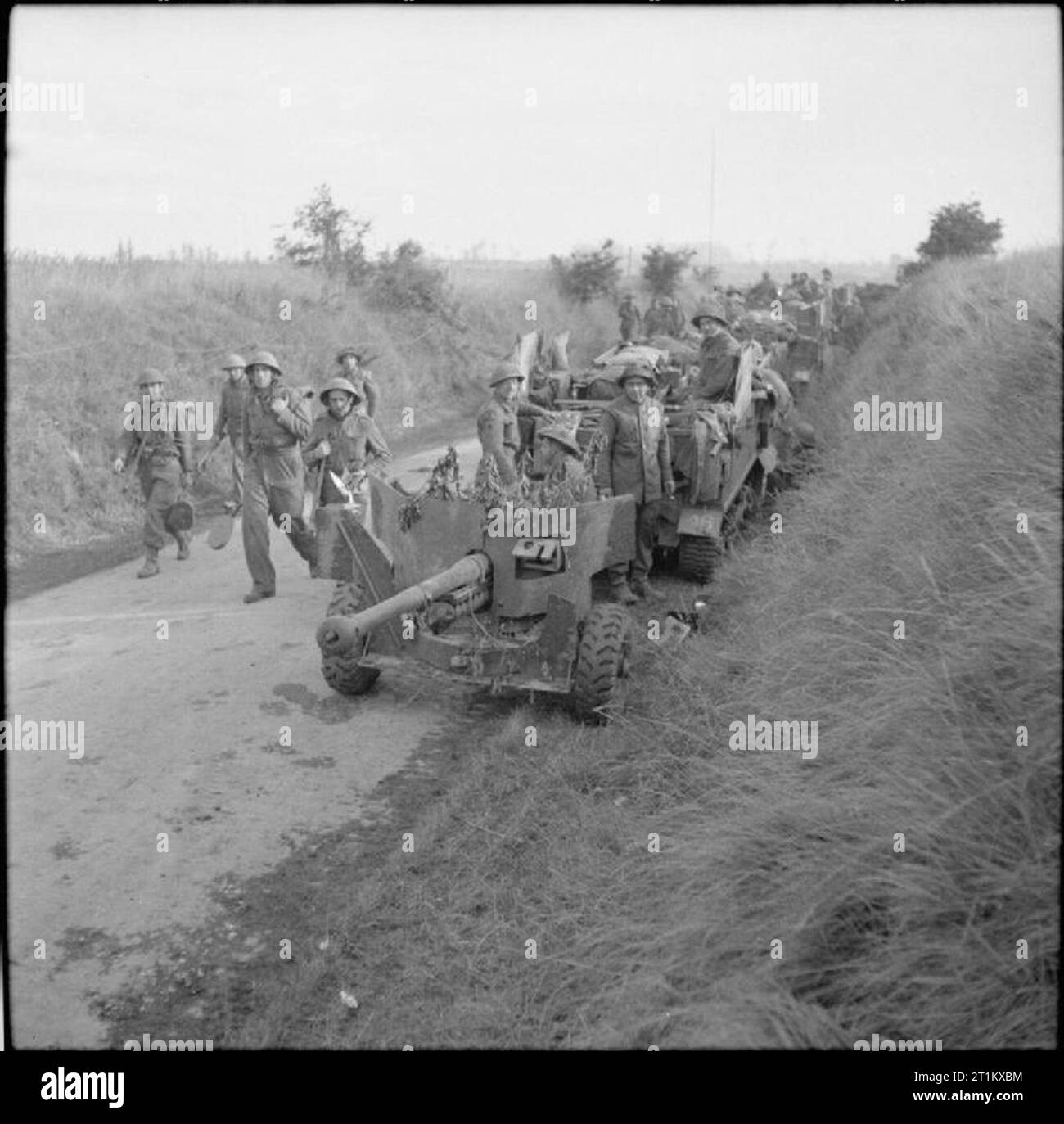 The British Army in Normandy 1944 Universal carriers and 6-pdr anti ...