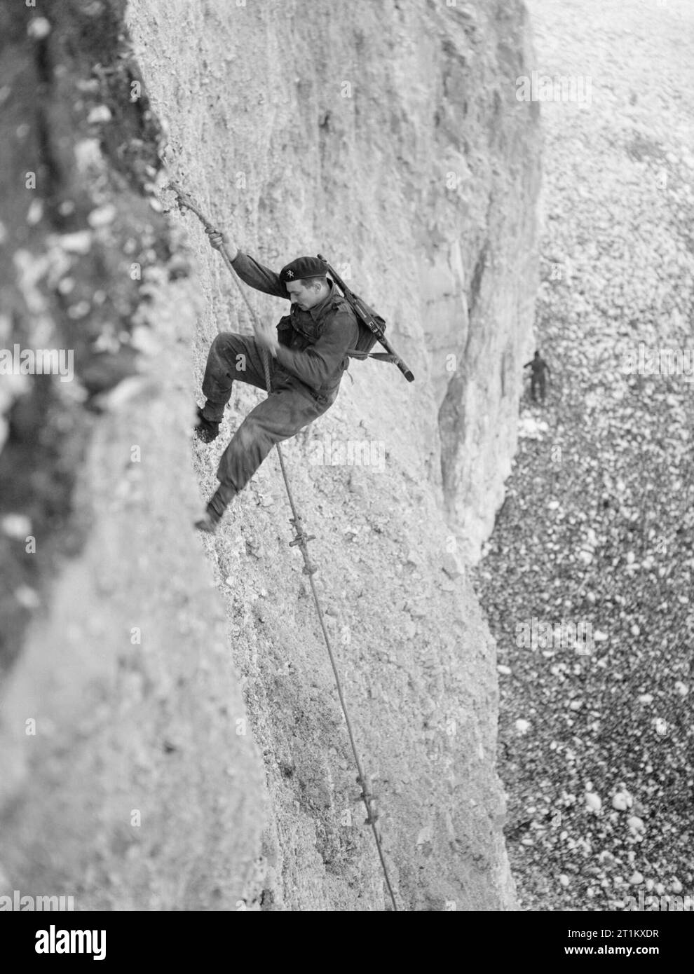 A Belgian Commando training somewhere in Britain during 1945. A Belgian ...