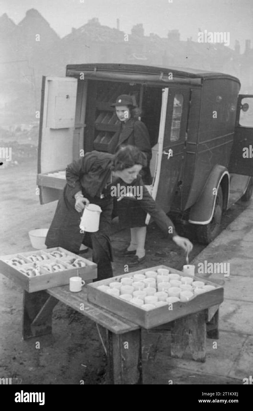 Blitz Canteen- Women of the Women's Voluntary Service Run a Mobile ...