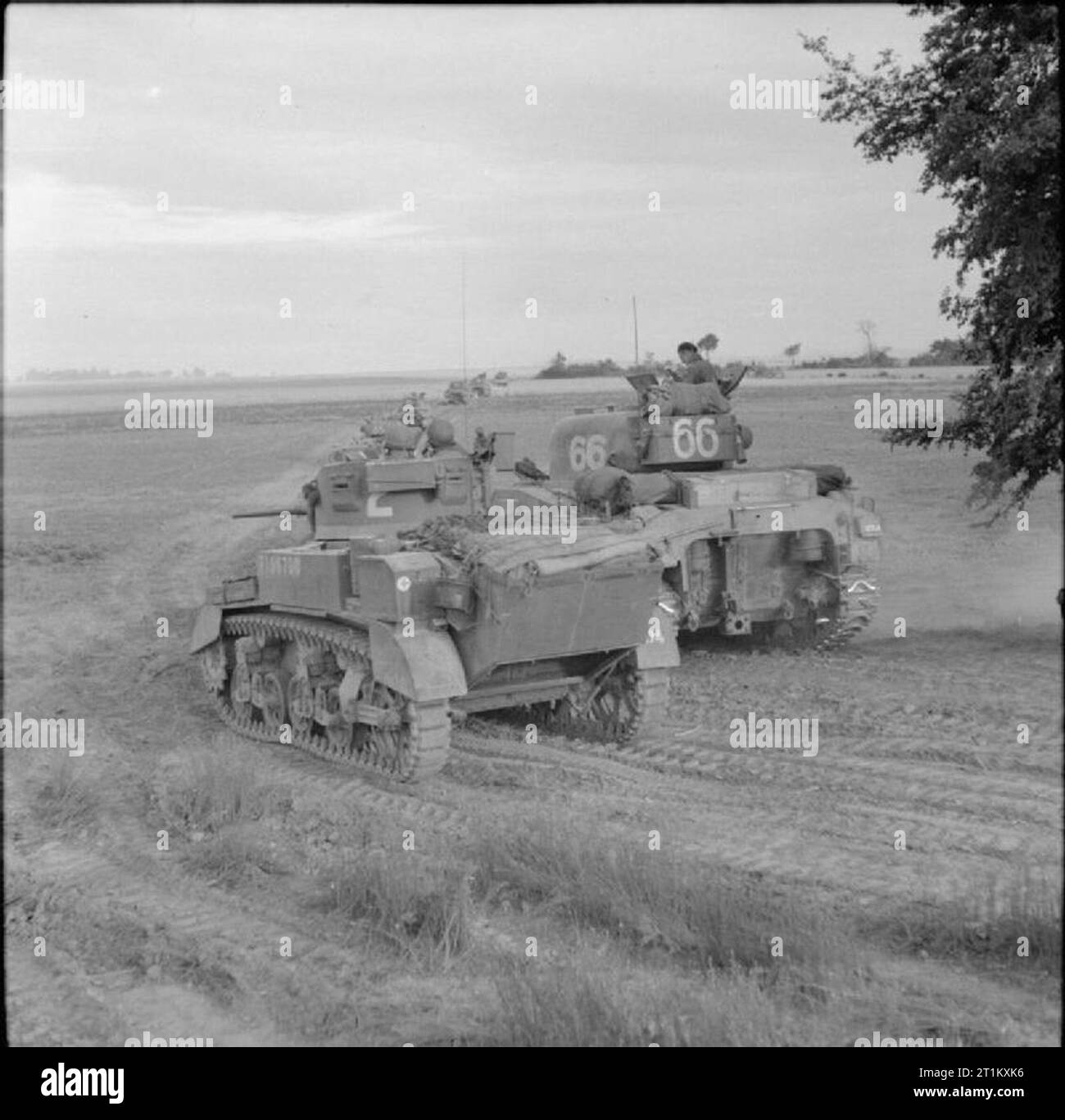 The British Army in Normandy 1944 A Stuart and Sherman tanks of 33rd ...
