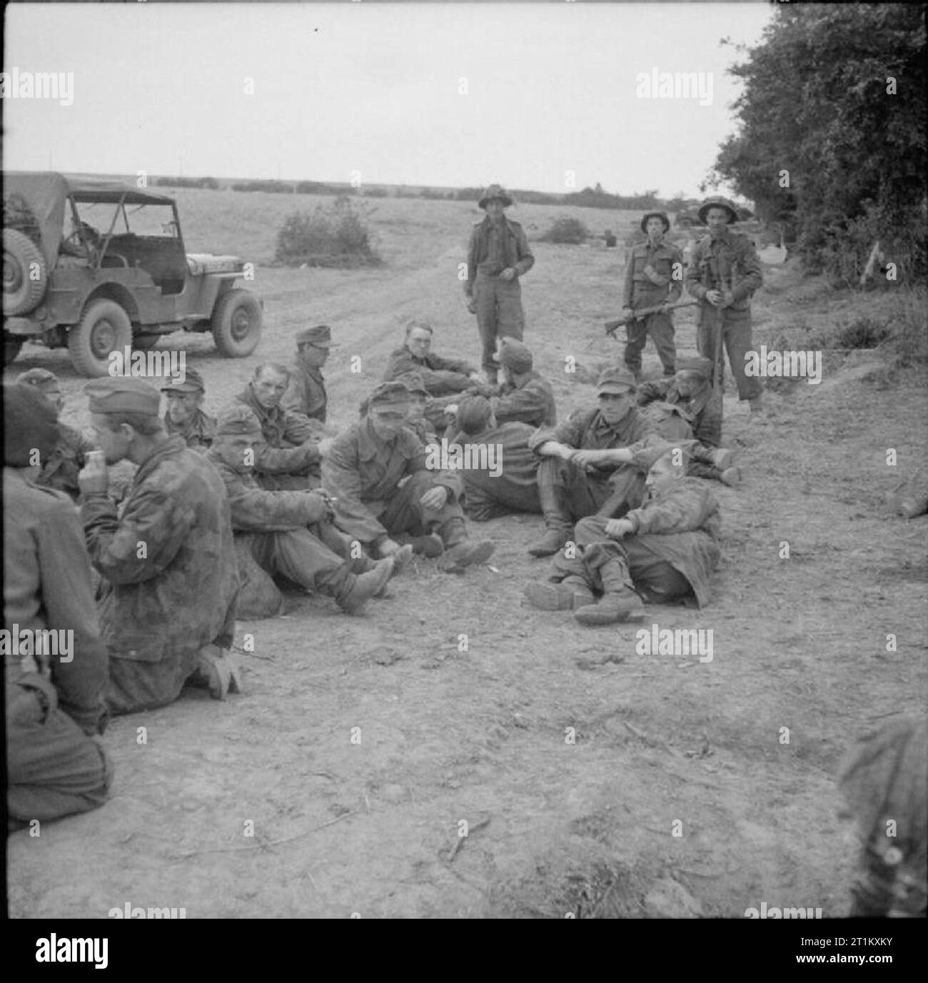 The British Army in Normandy 1944 German prisoners captured by 185th ...