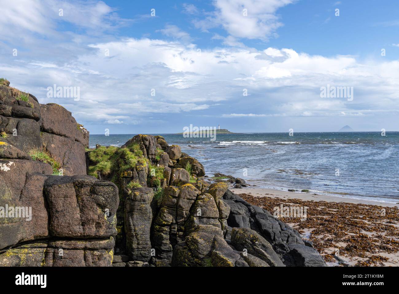 Pladda Lighthouse and isle from Kildonan , Isle Of Arran, Firth of ...