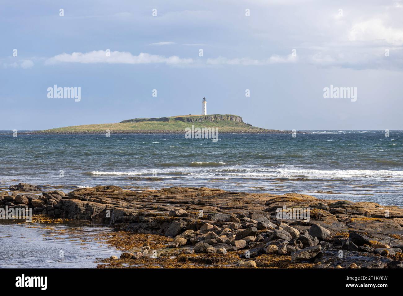 Pladda Lighthouse and isle from Kildonan , Isle Of Arran, Firth of ...