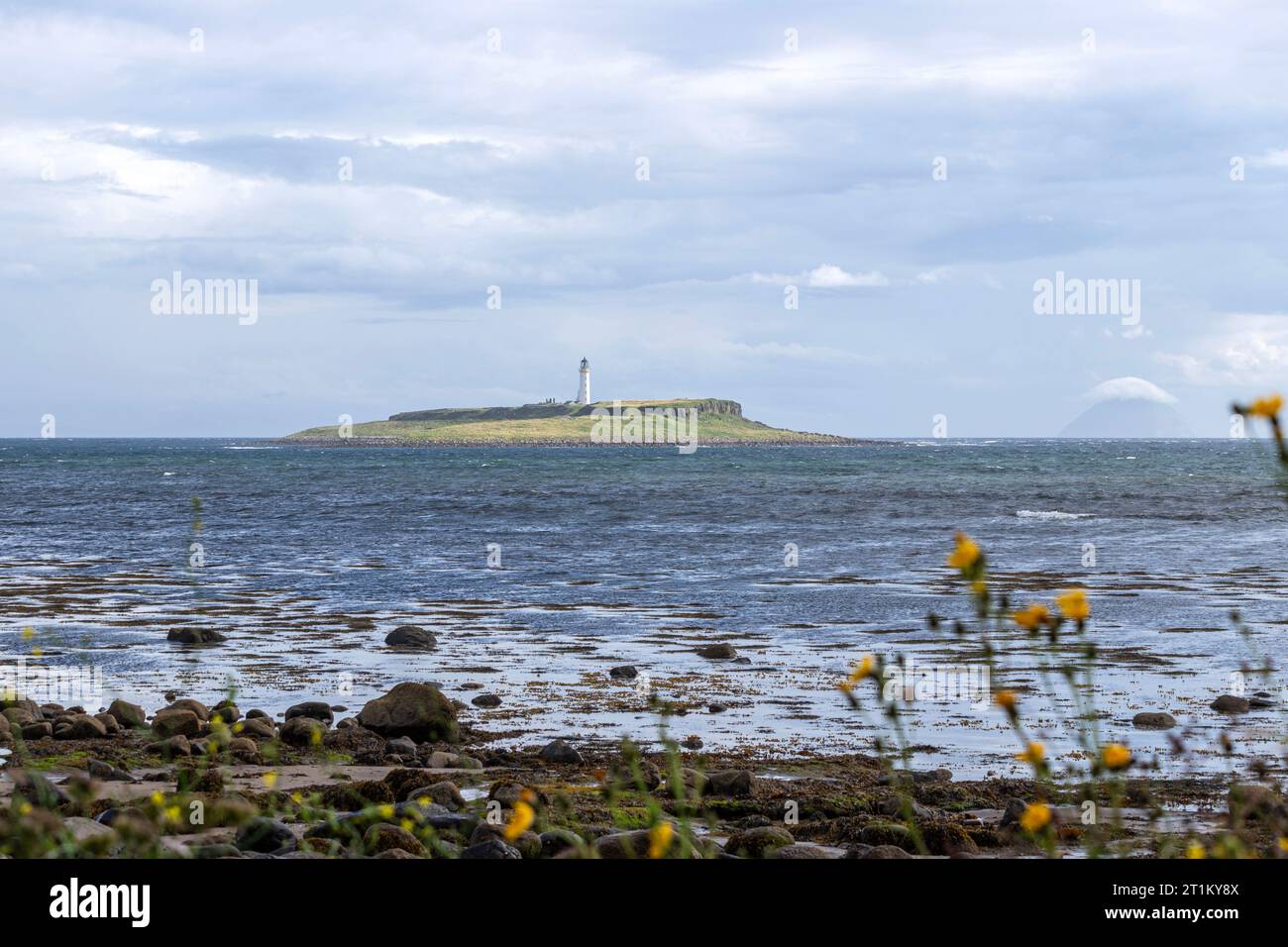 Pladda Lighthouse and isle from Kildonan , Isle Of Arran, Firth of ...