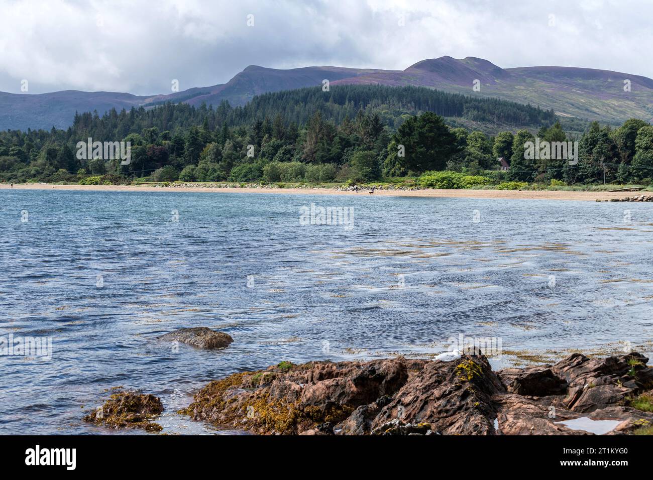 View of Brodick beach, Isle Of Arran, Firth of Clyde, Scotland, UK ...