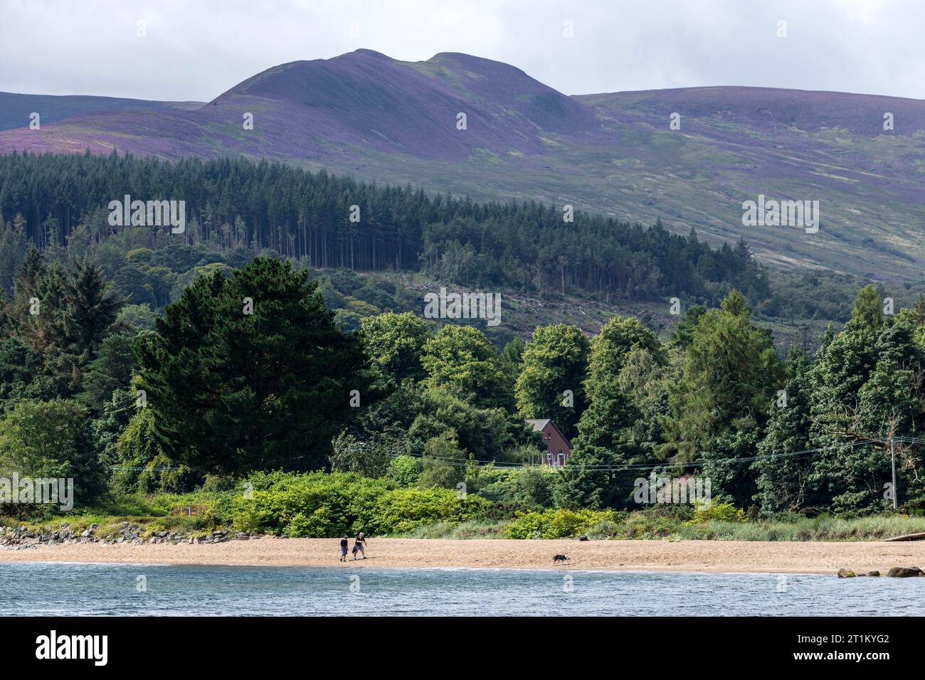 View of Brodick beach, Isle Of Arran, Firth of Clyde, Scotland, UK ...
