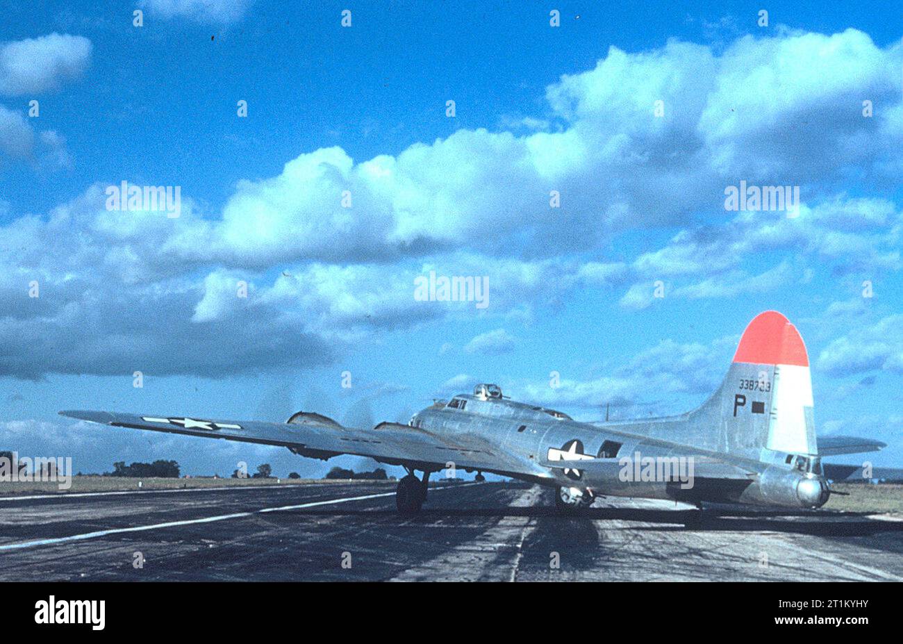 A B-17 Flying Fortress (serial number 43-38729) of the 490th Bomb Group ...