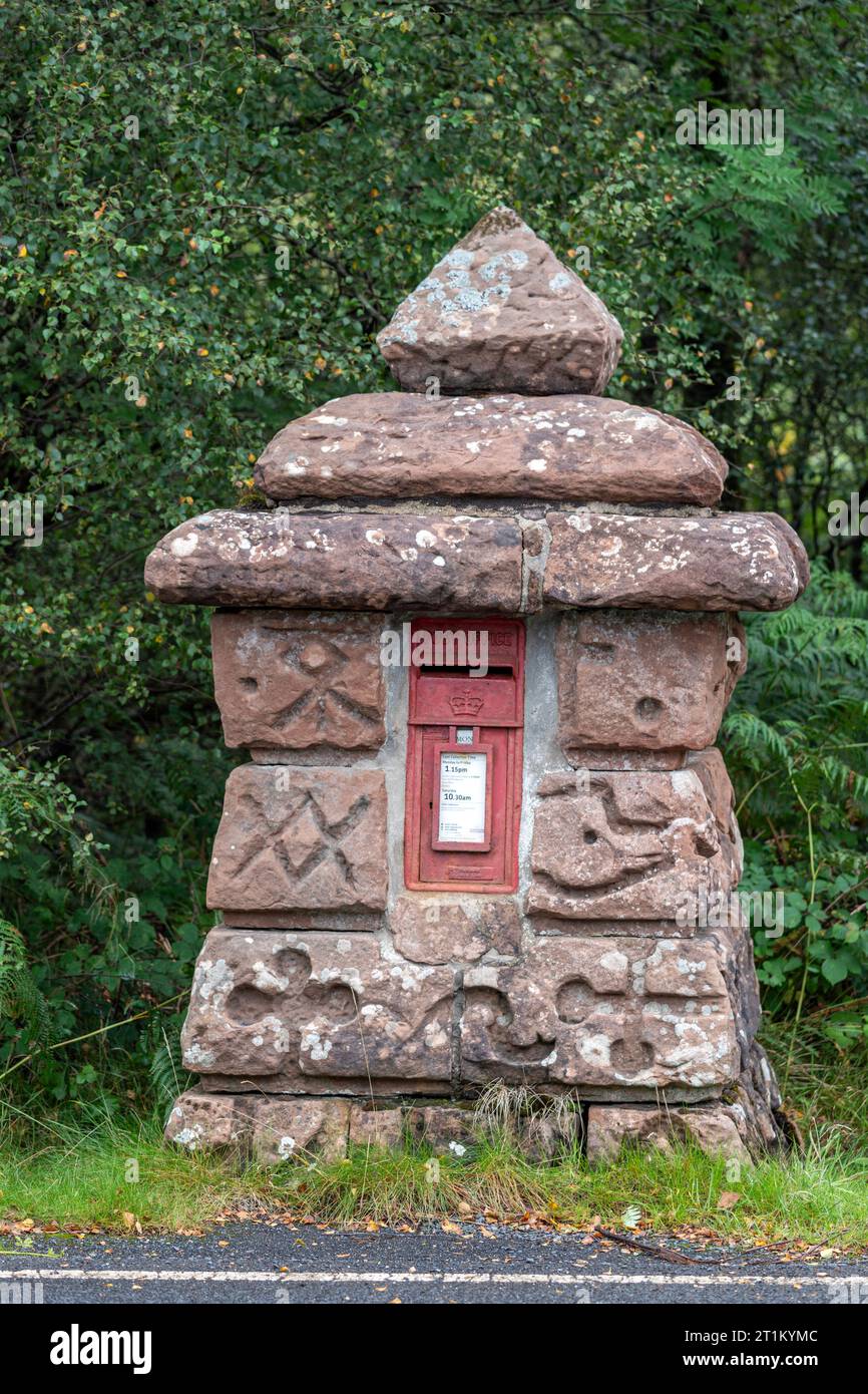 Decorated Pillar Box , Ayrshire , Isle Of Arran, Firth of Clyde ...