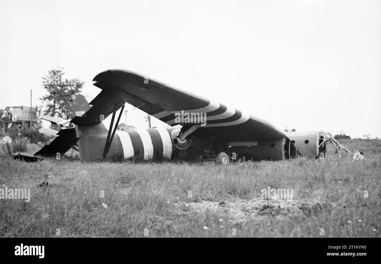 The British Army in Normandy 1944 Horsa gliders near Pegasus Bridge ...