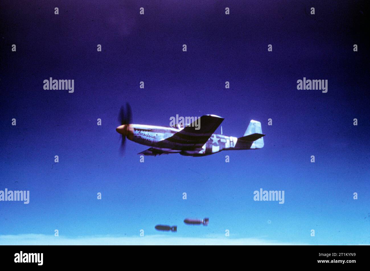 A P-51 Mustang (B7-H ) nicknamed 'Ferocious Frankie' of the 361st ...