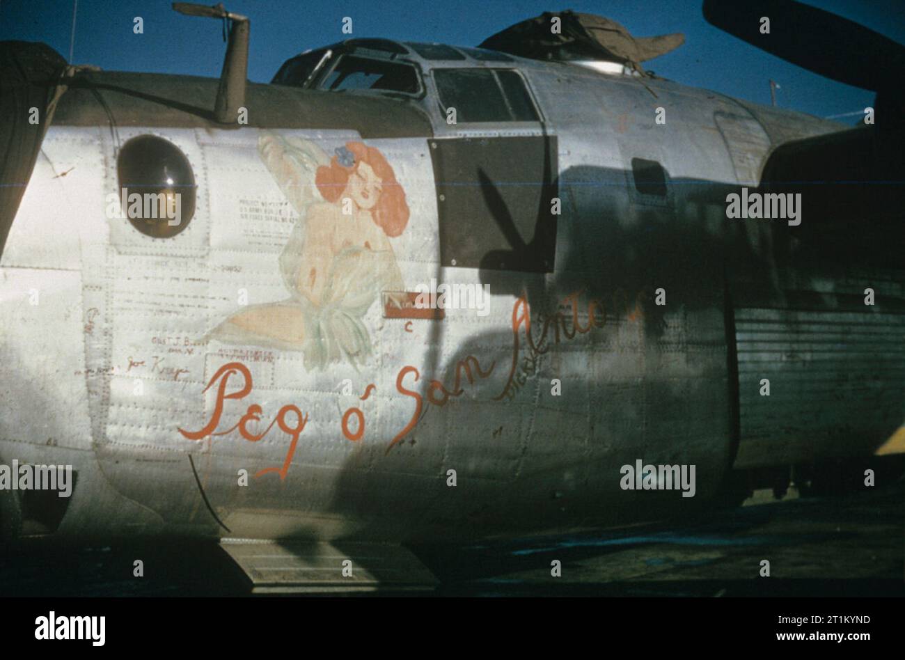 The nose art of a B-24 Liberator (serial number 42-50852) nicknamed ...
