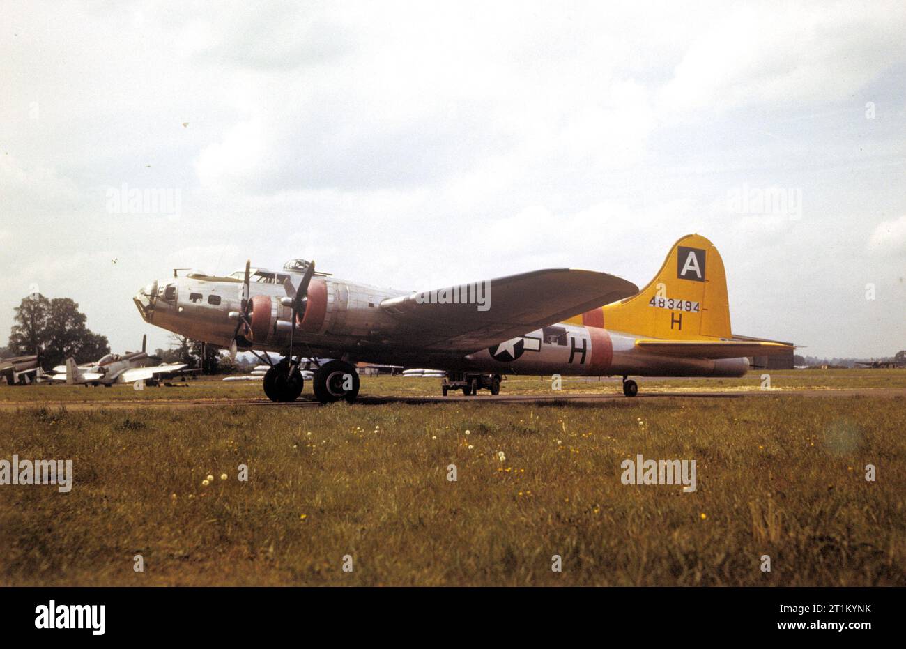 A B-17 Flying Fortress (XM-H, serial number 44-83494) of the 94th Bomb ...