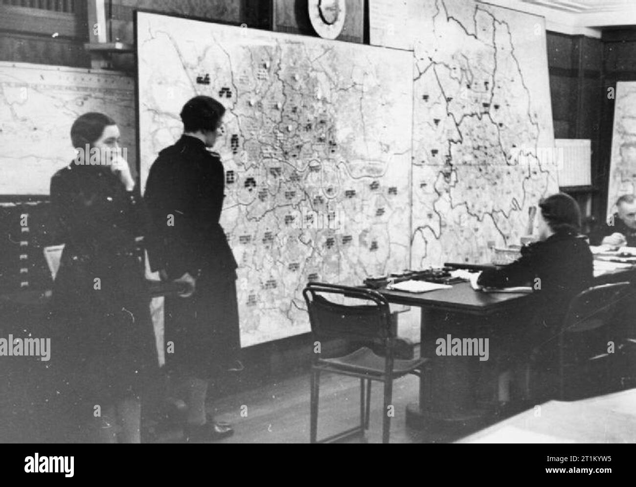 Air Raid Precautions, 1940 A central Air Raid Precautions (ARP) control ...