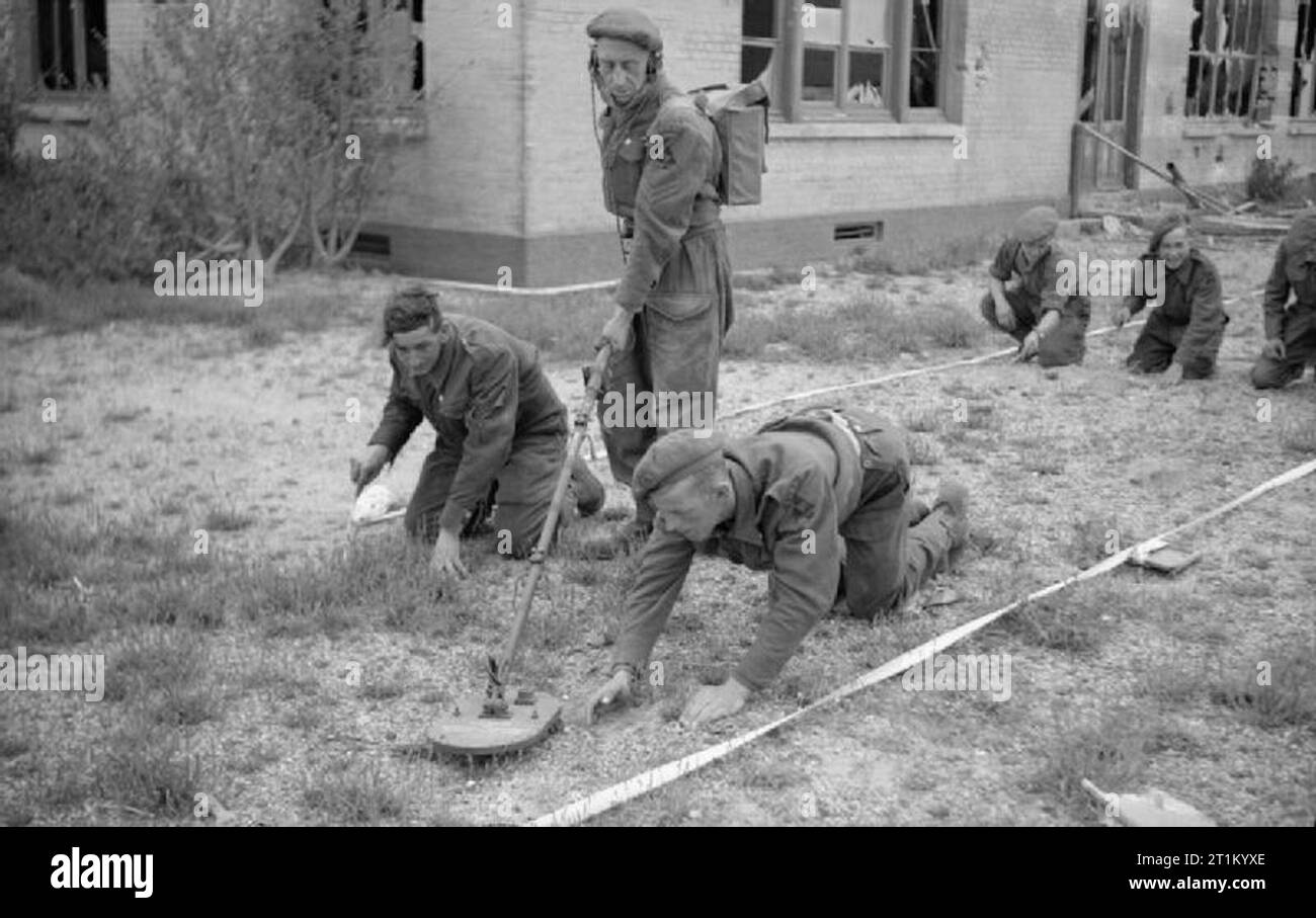 The British Army in Normandy 1944 Sappers clearing the last mines from ...