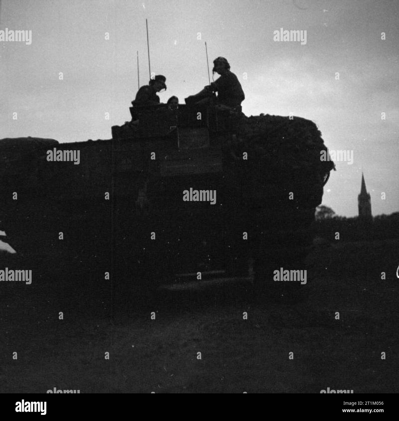 The British Army in Normandy 1944 Churchill tanks move up at dawn near ...
