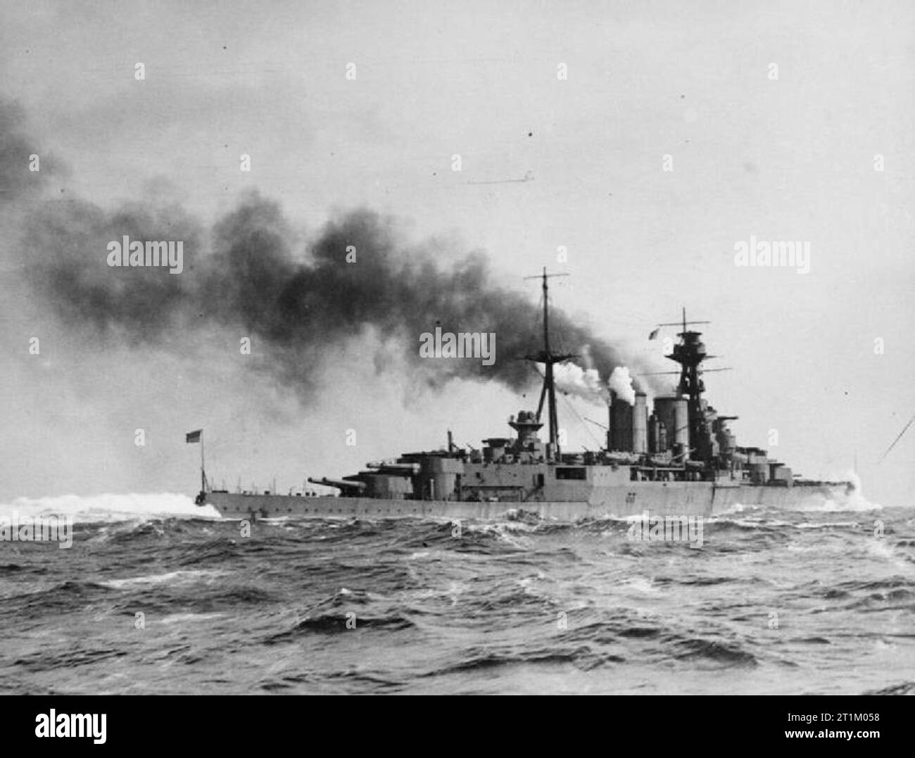 HMS Hood HMS HOOD at speed in a heavy sea, circa 1940 Stock Photo - Alamy