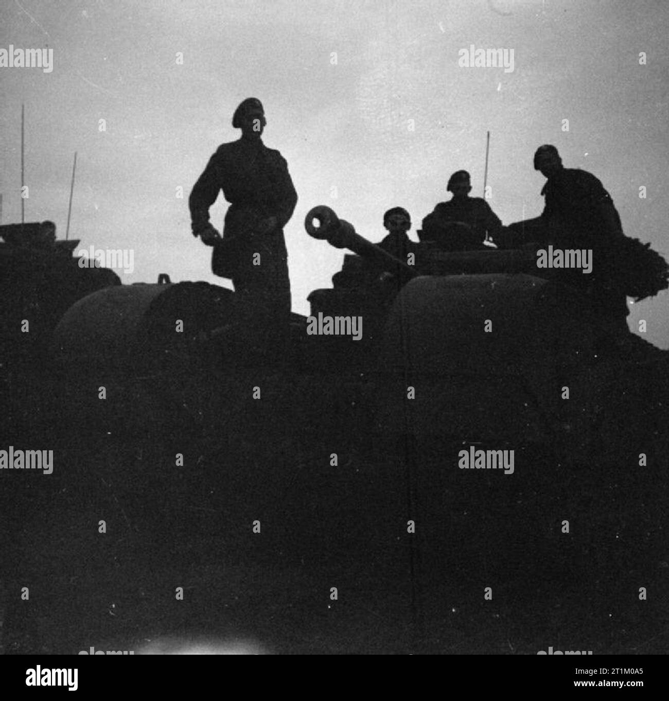 The British Army in Normandy 1944 Churchill tanks move up at dawn near ...