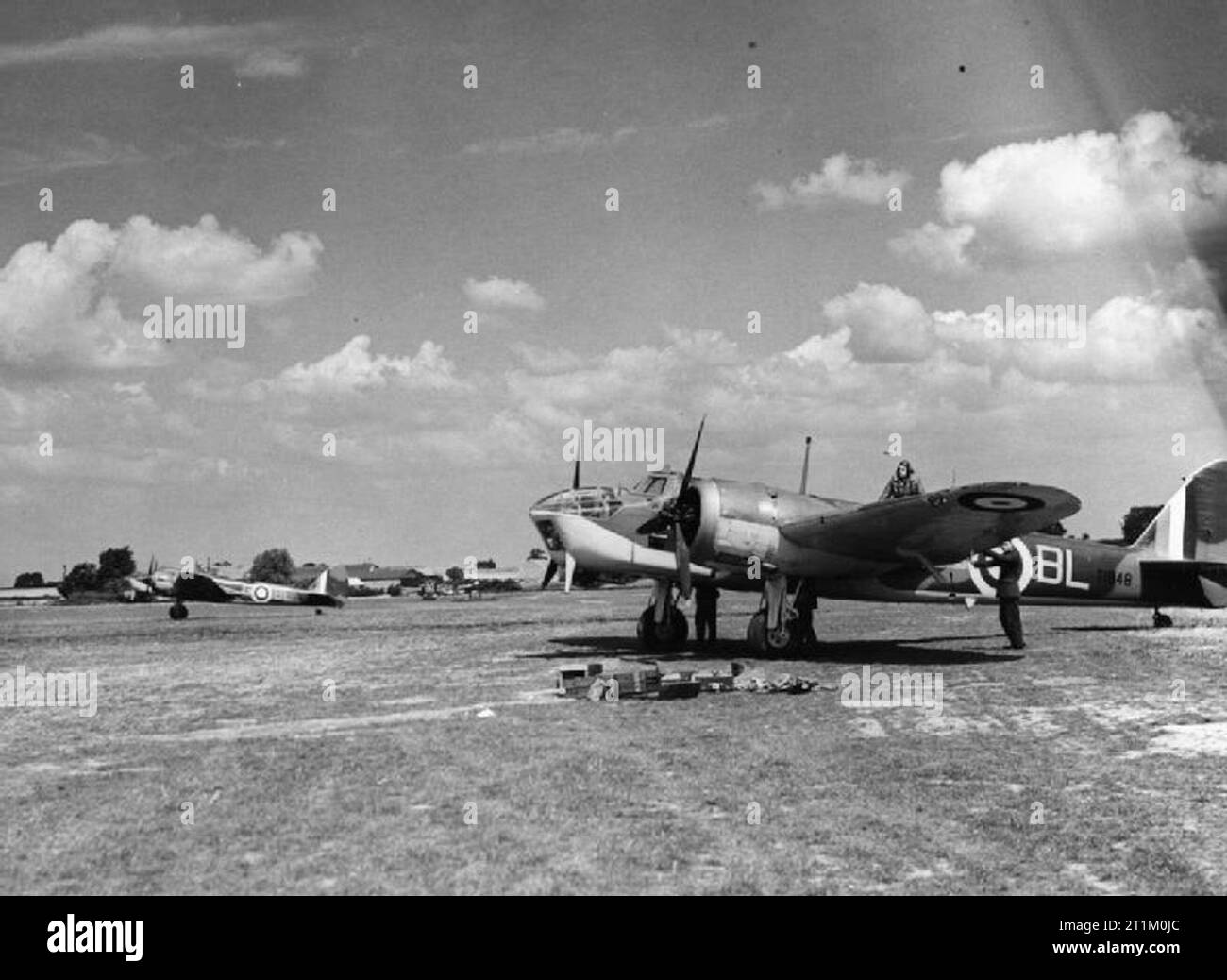 RAF Bomber Command 1940 Bristol Blenheim Mk IVs of No. 40 Squadron at ...